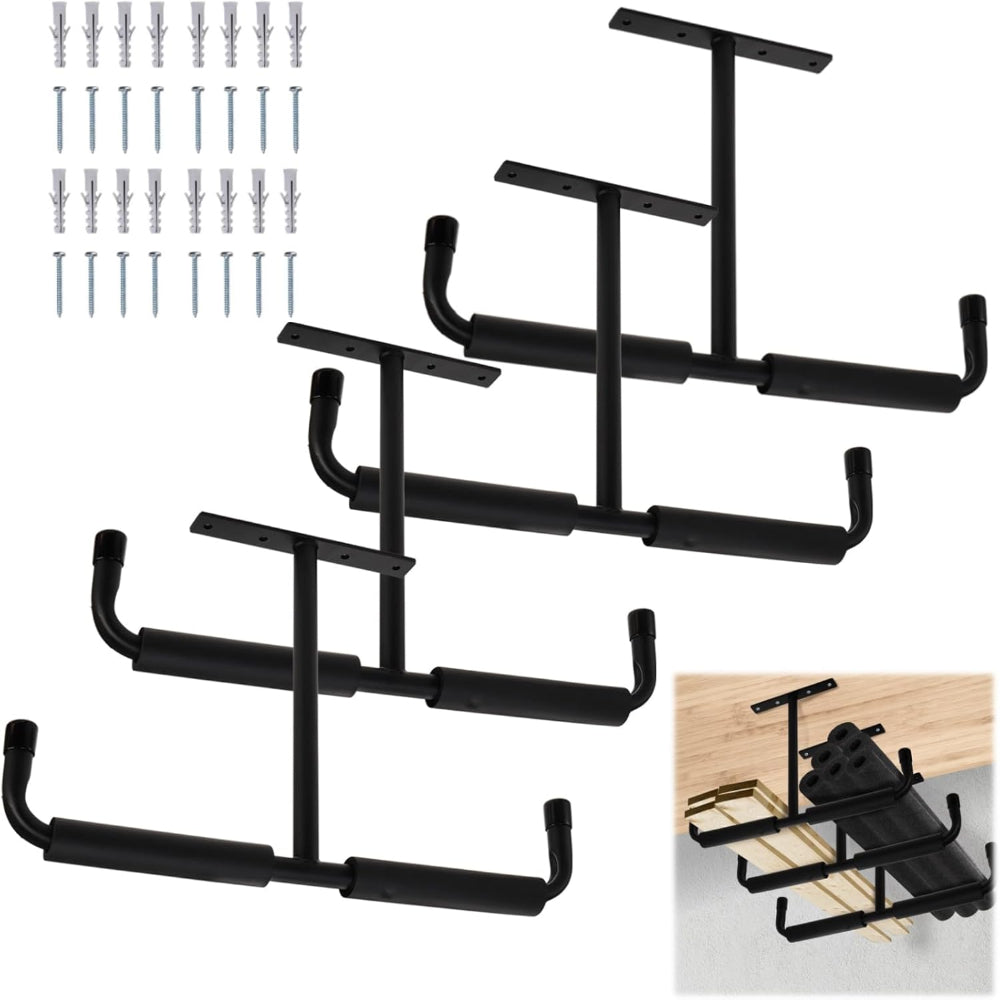 4 Pack Overhead Garage Storage Hooks – Overhalfsale.com