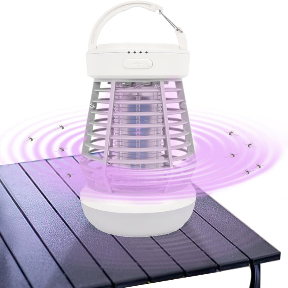 Bug Zapper Outdoor/Indoor, 2 in 1 Portable Camping Lanterns (White ...