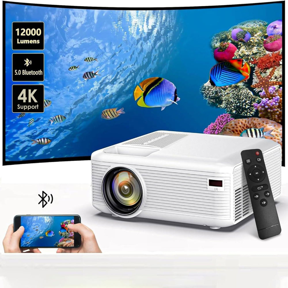 Mini Portable 4K Projector with 200" Screen & Bluetooth – Overhalfsale.com