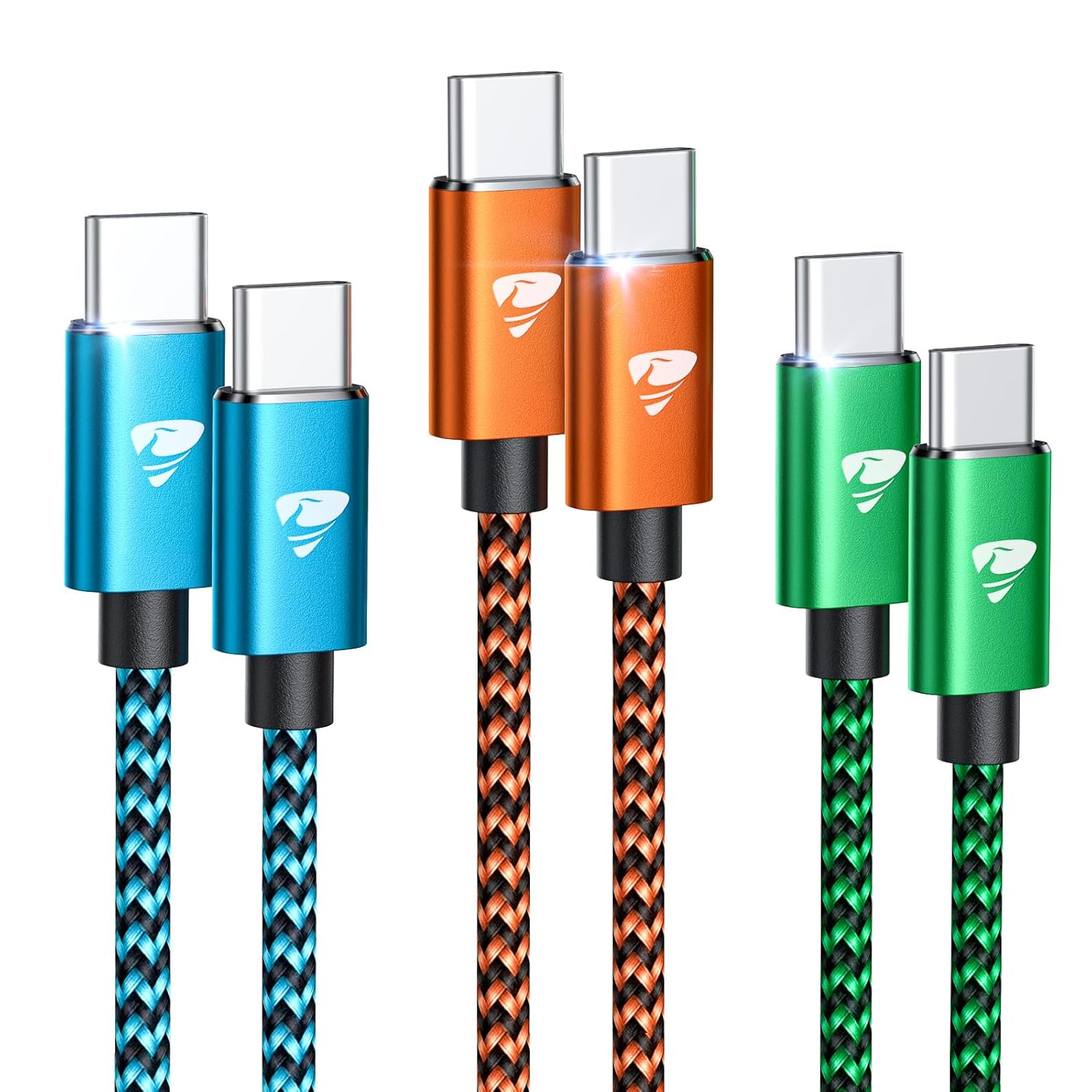 3 Pack - 60W Fast Charging Braided USB C to USB C Cables – Overhalfsale.com