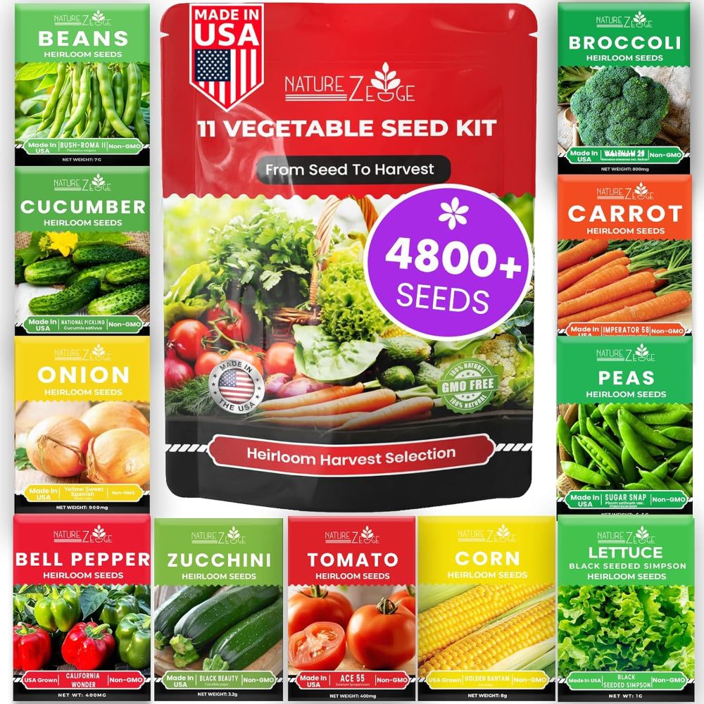 Variety Heirloom Vegetable & Fruit Seeds – Non-GMO Survival Seed Vault ...
