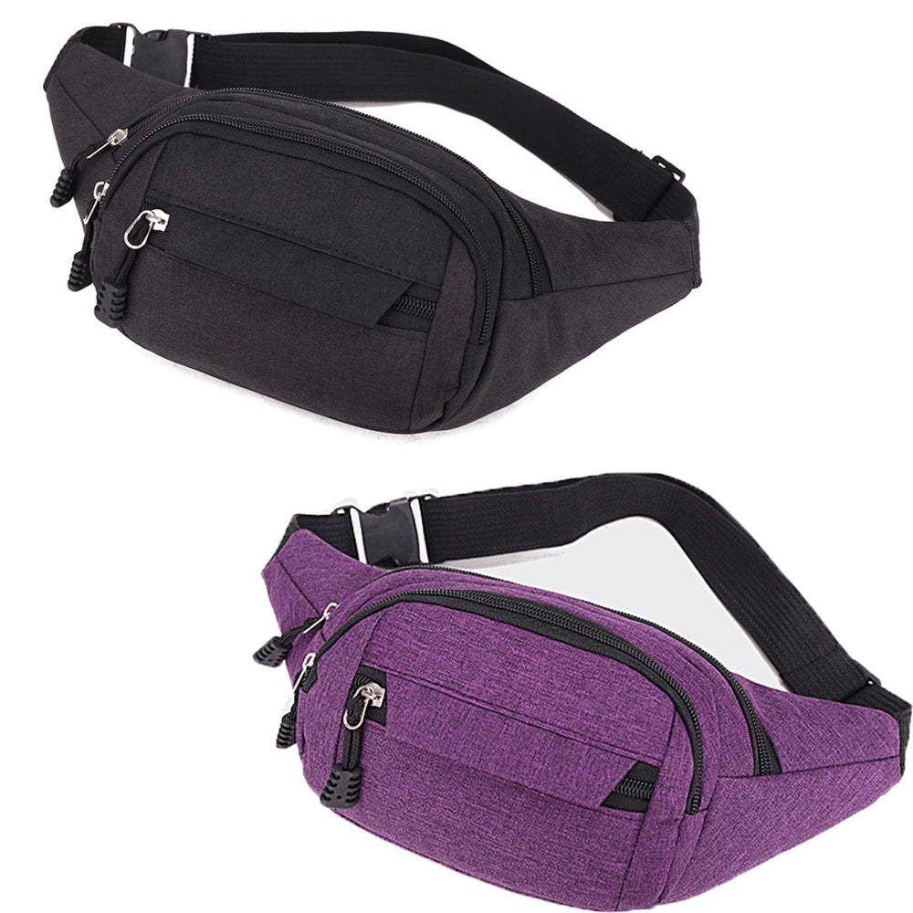 Water Resistant Waist Pack with 3 Zipper Pockets – Overhalfsale.com