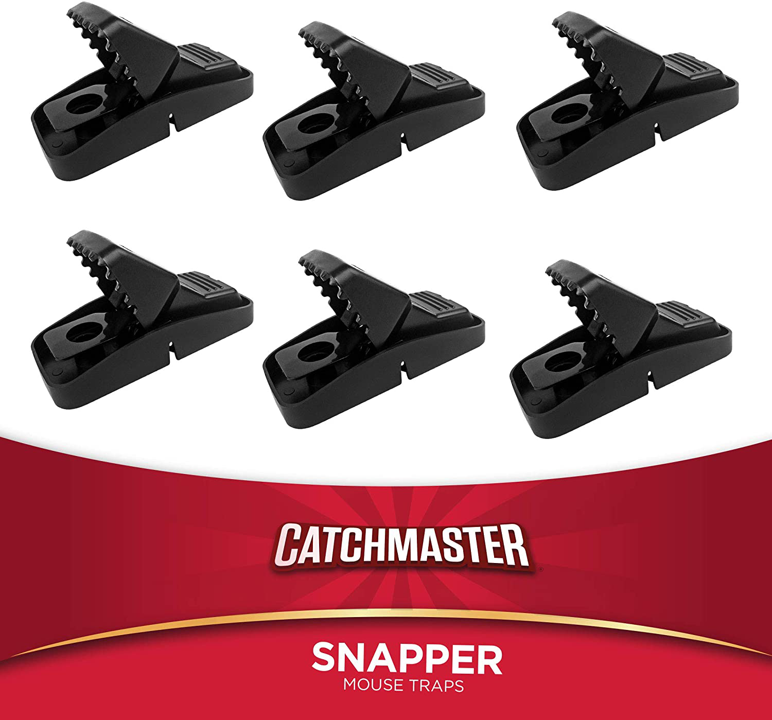 Catchmaster Snapper Quick-Set Reusable Snap Mouse Traps - 6 Pack ...
