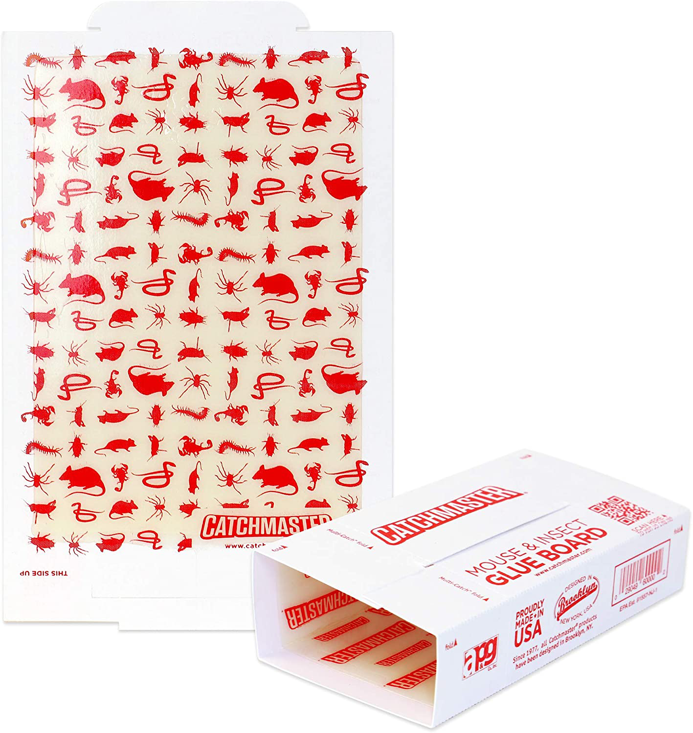 Catchmaster Baited Rat, Mouse and Snake Glue Traps - 12 Traps - Profes ...