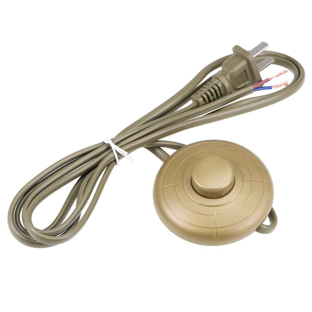 Lamp Foot Pedal Push Button Switch Nylon Gold 1Pcs – Overhalfsale.com
